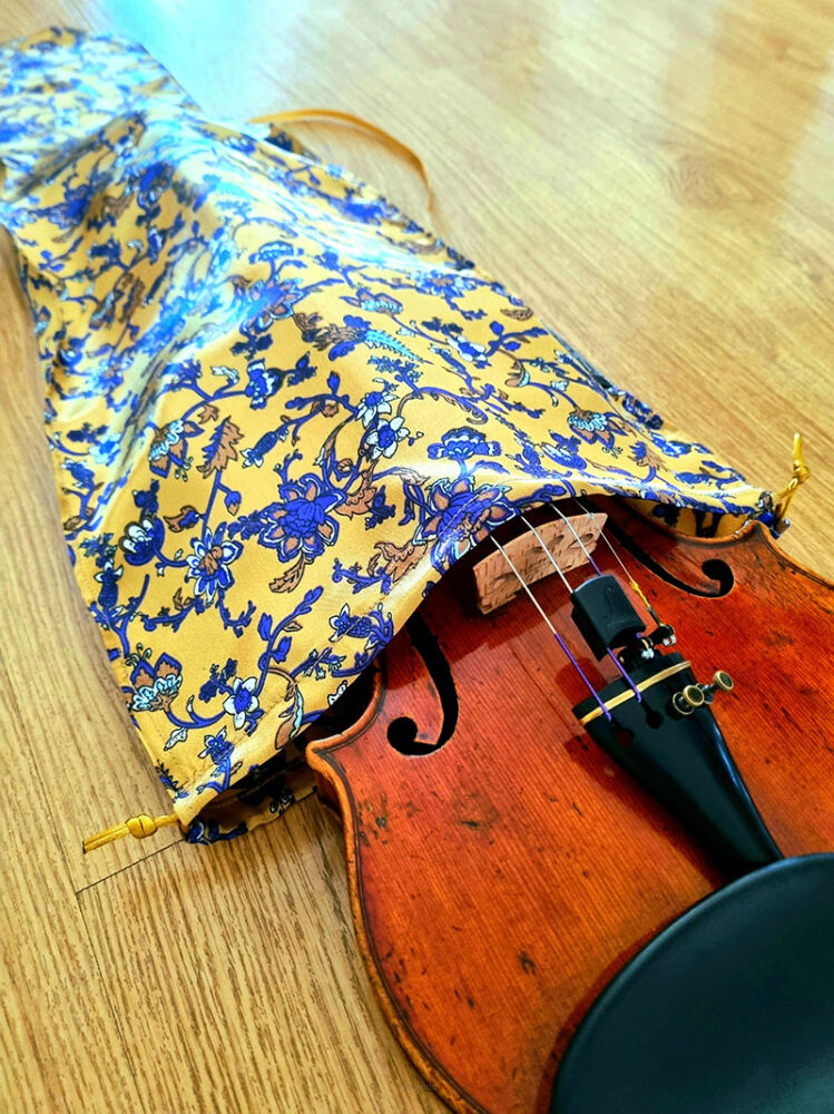 Silk Bag - Violin - Art Nouveau